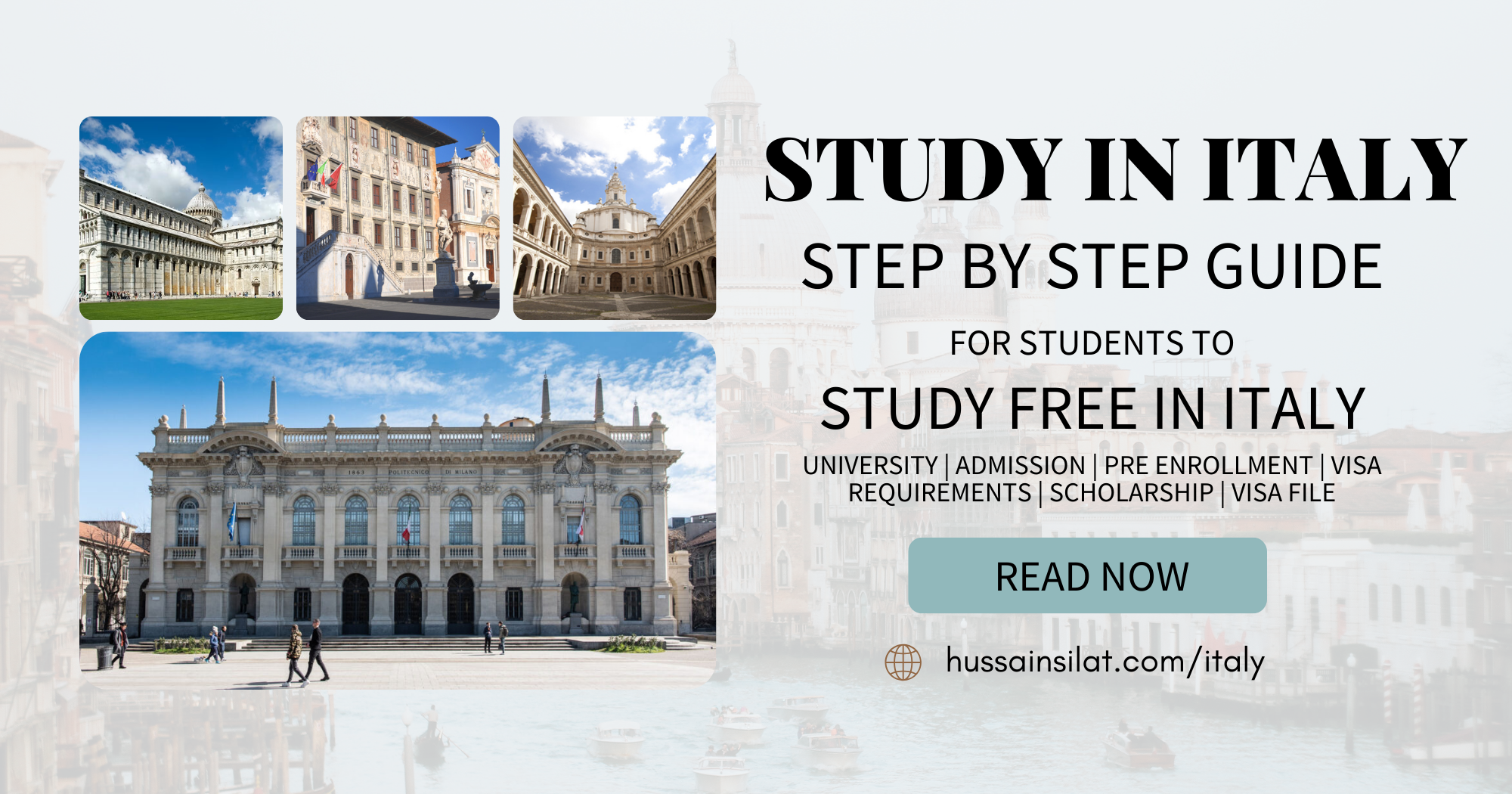 Study in Italy Process 2026 | Admission, Scholarship, Visa
